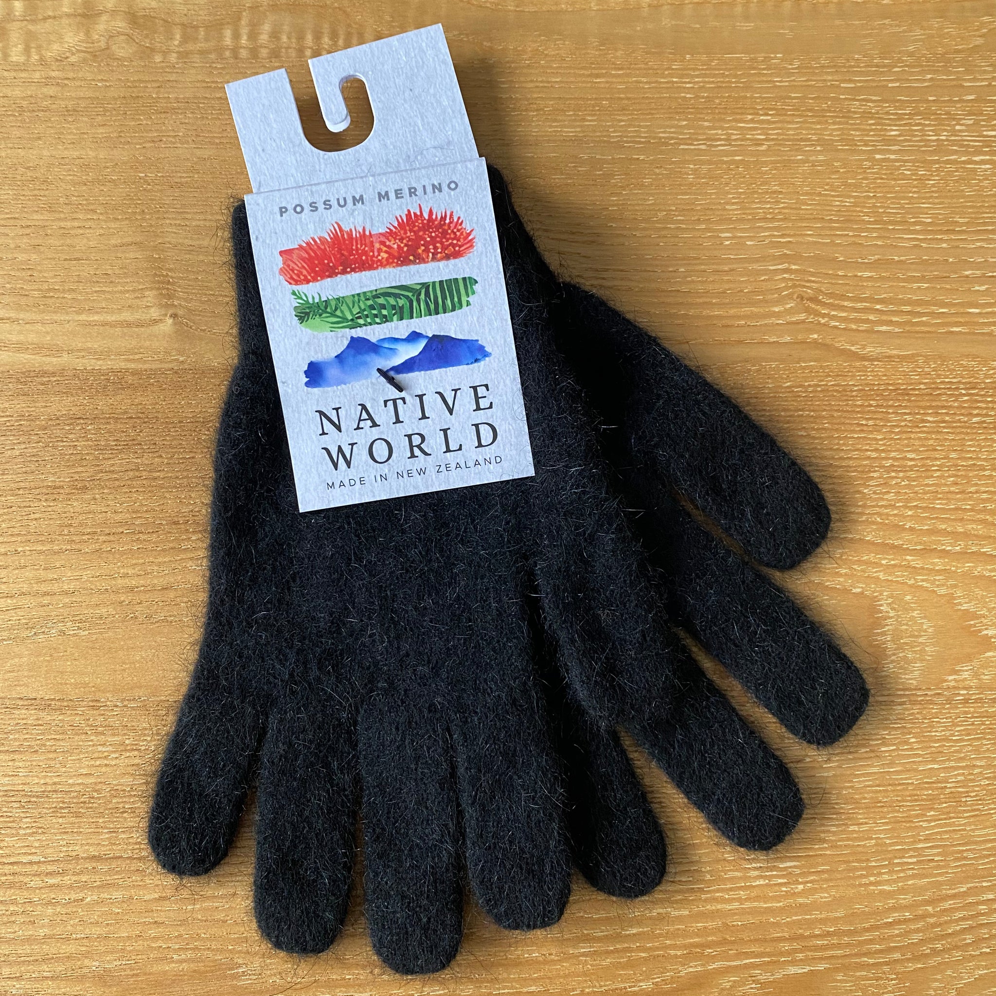 Bluebell and Lily - Black Possum Merino Gloves